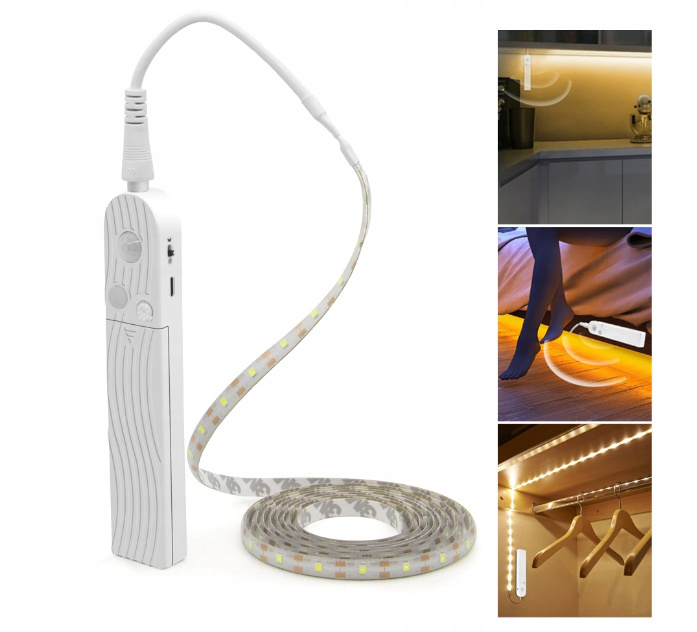 LED pásik na batérie / USB so senzorom pohybu - 2m - Svet trampolín