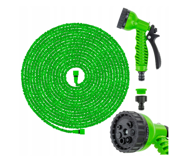 Flexibilní zahradní hadice 20-60 m + pistole - Svět trampolín