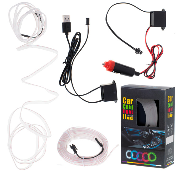LED ambientní osvětlení do auta / auto USB / 12V páska 5m bílá - Svět ...