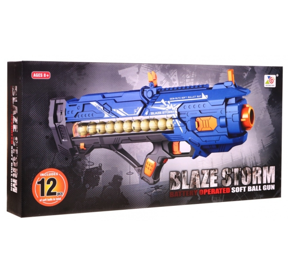 Velká dětská puška 8+ Blaze Storm 12 pěnových kuliček + náhubek - Svět ...