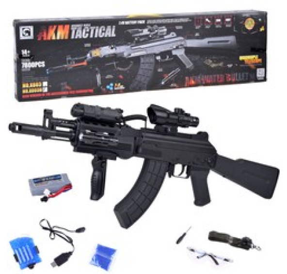 Velká realistická automatická puška AK na vodní kuličky akumulátor ...